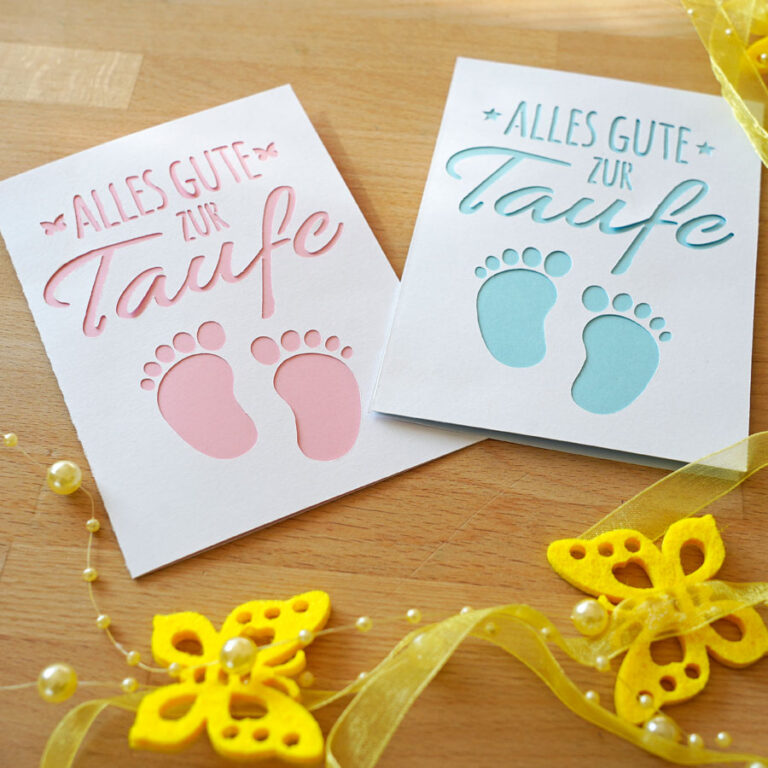 Karte zur Taufe - Plotterdatei