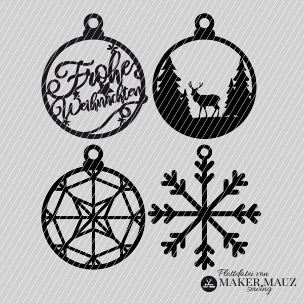 Plotterdatei Weihnachtskugeln